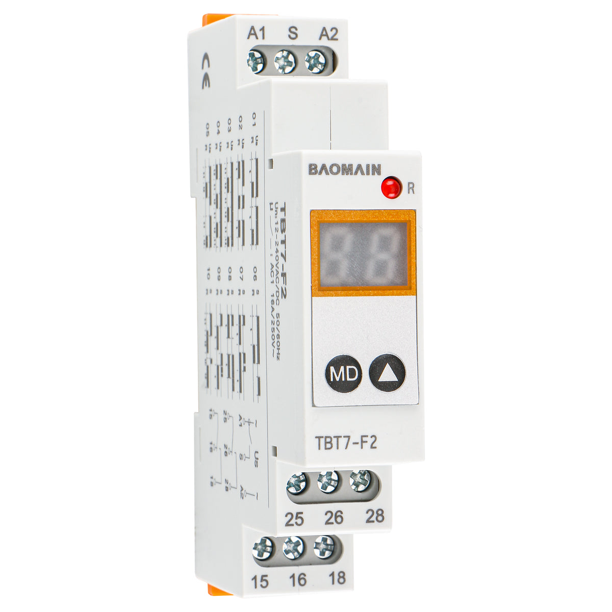 Digital Multi Function Time Relay 16a 250v 20 Delay Modes 0 1s~99d Din Rail Mounting Timer