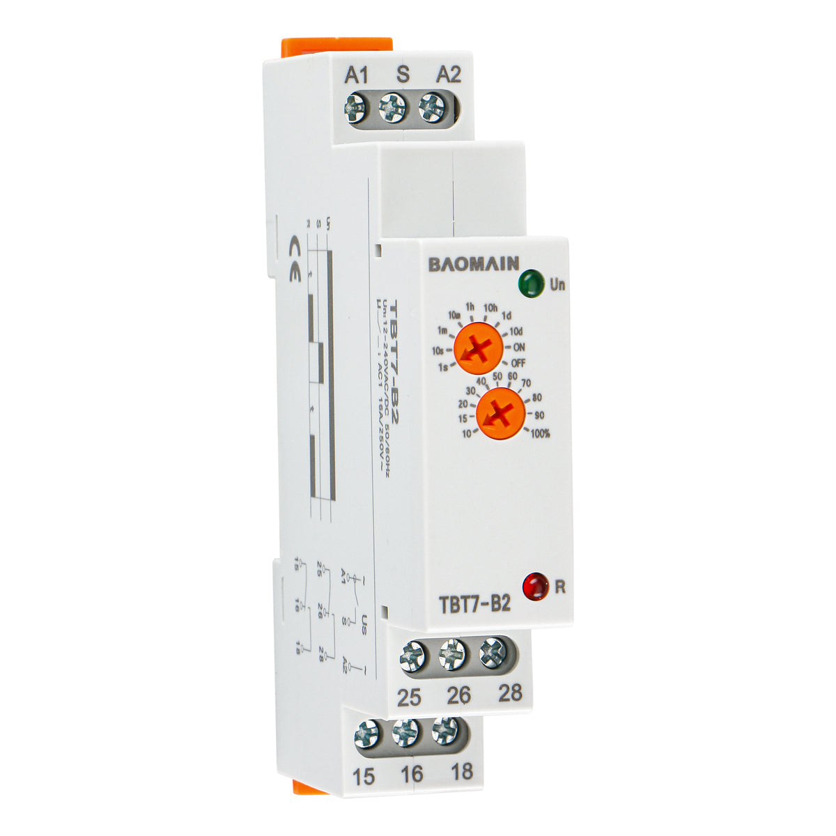 Baomain Multi Function Time Relay 16a Ac250v Delay On Spdt Din Rail Mounting Timer Relay