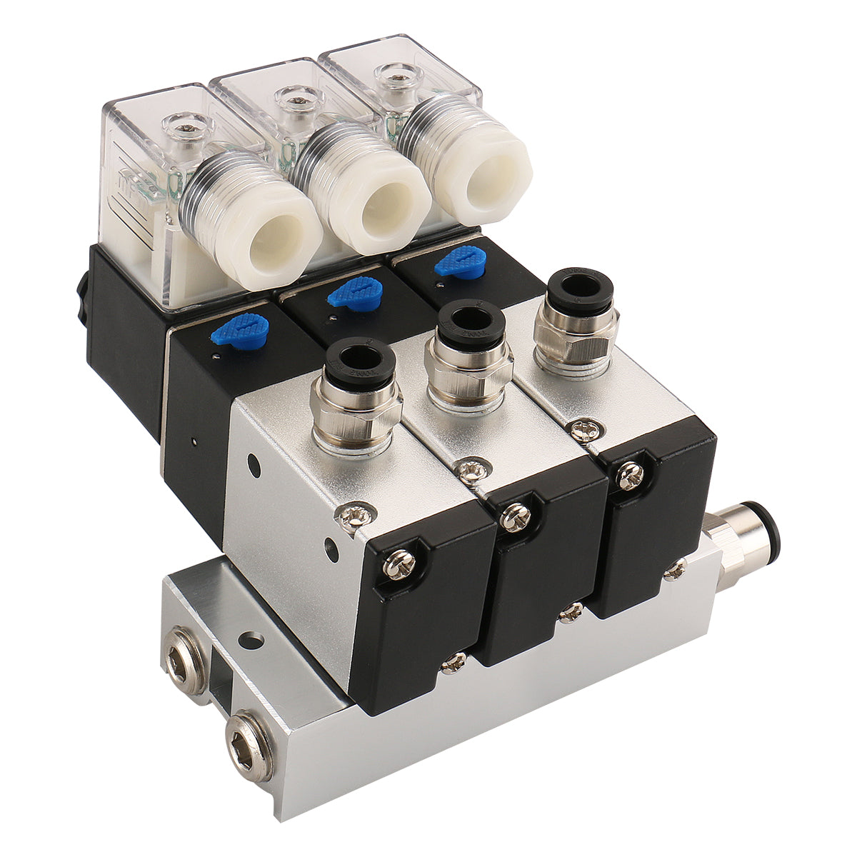 Baomain 3 Space Pneumatic Solenoid Valve 3V210-08 12V/24V/110V/220V PT – BAOMAIN