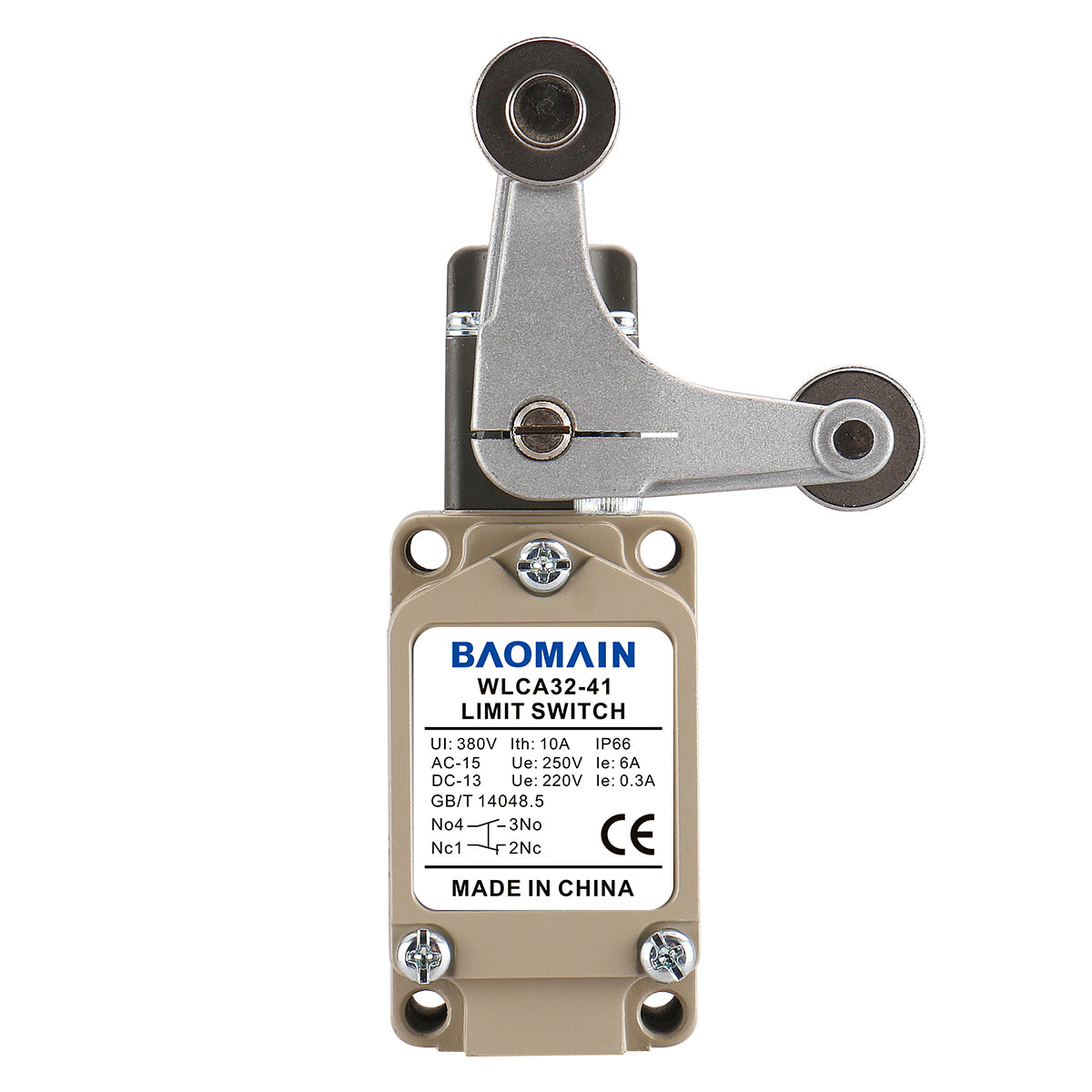 Baomain Limit Switch WLCA32-41 (TZ-5105) Double Rotary Roller Lever Mo – BAOMAIN