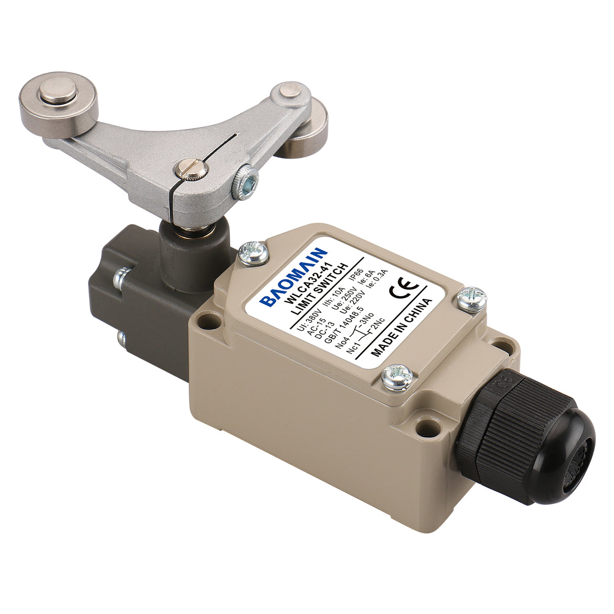Baomain Limit Switch WLCA32-41 (TZ-5105) Double Rotary Roller Lever Mo – BAOMAIN