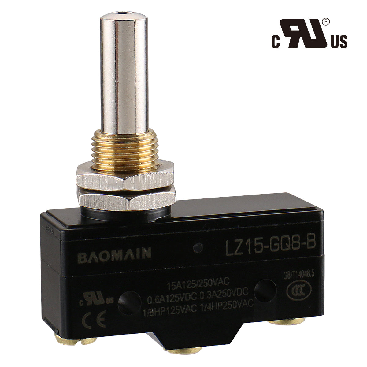 Baomain Micro Limit Switch Panel Mount Long Plunger Z15-GQ8-B Momentar – BAOMAIN