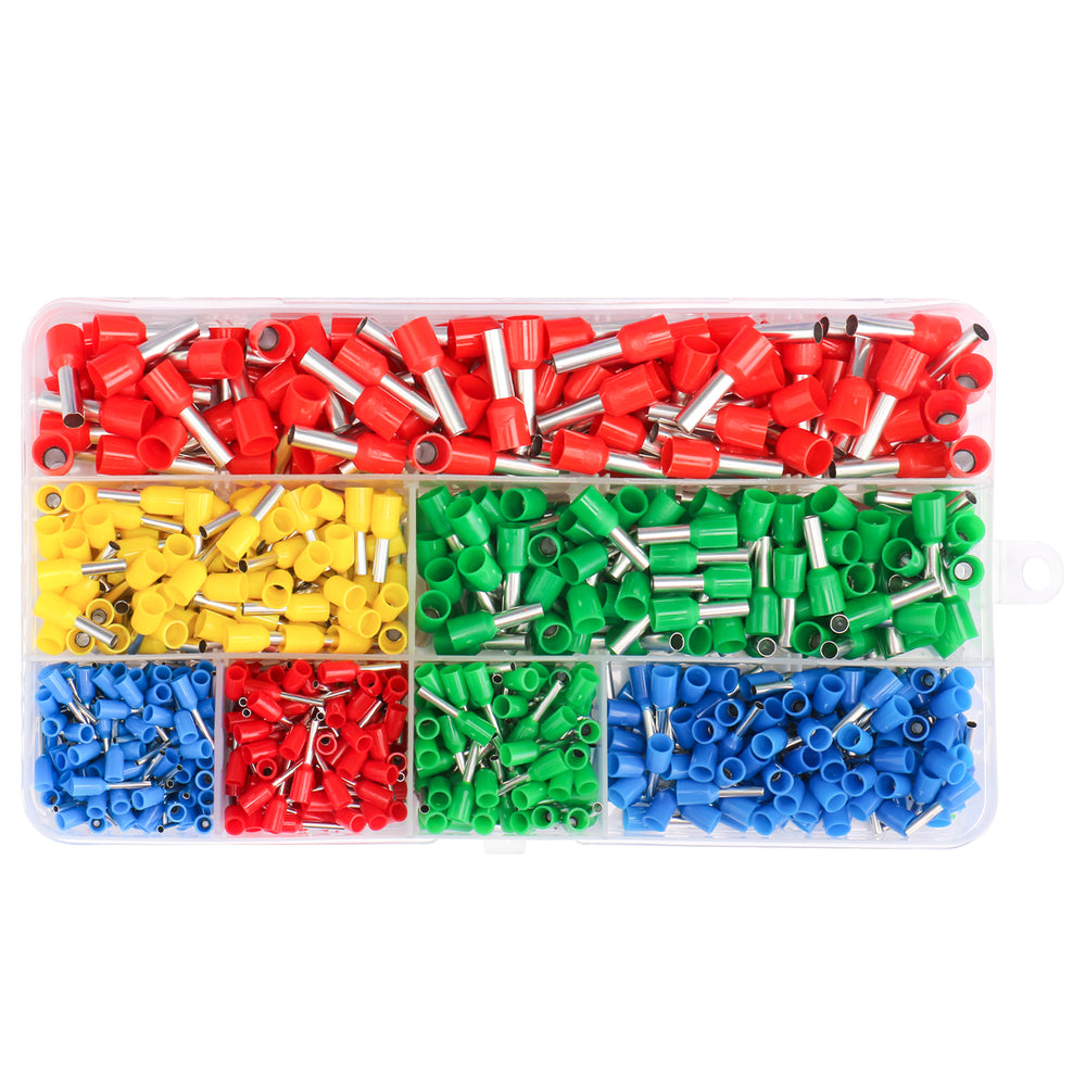 Baomain 700pcs Wire Copper Crimp Connector Kit Insulated Ferrule Pin