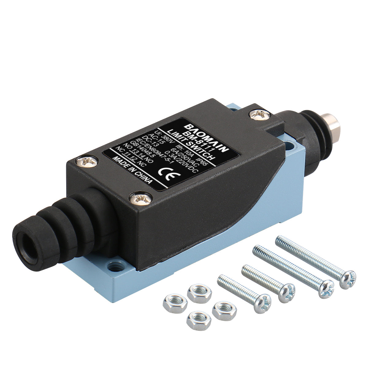 Baomain Industrial Switch WLD1 Cross Roller Plunger Momentary 380V 10A ...