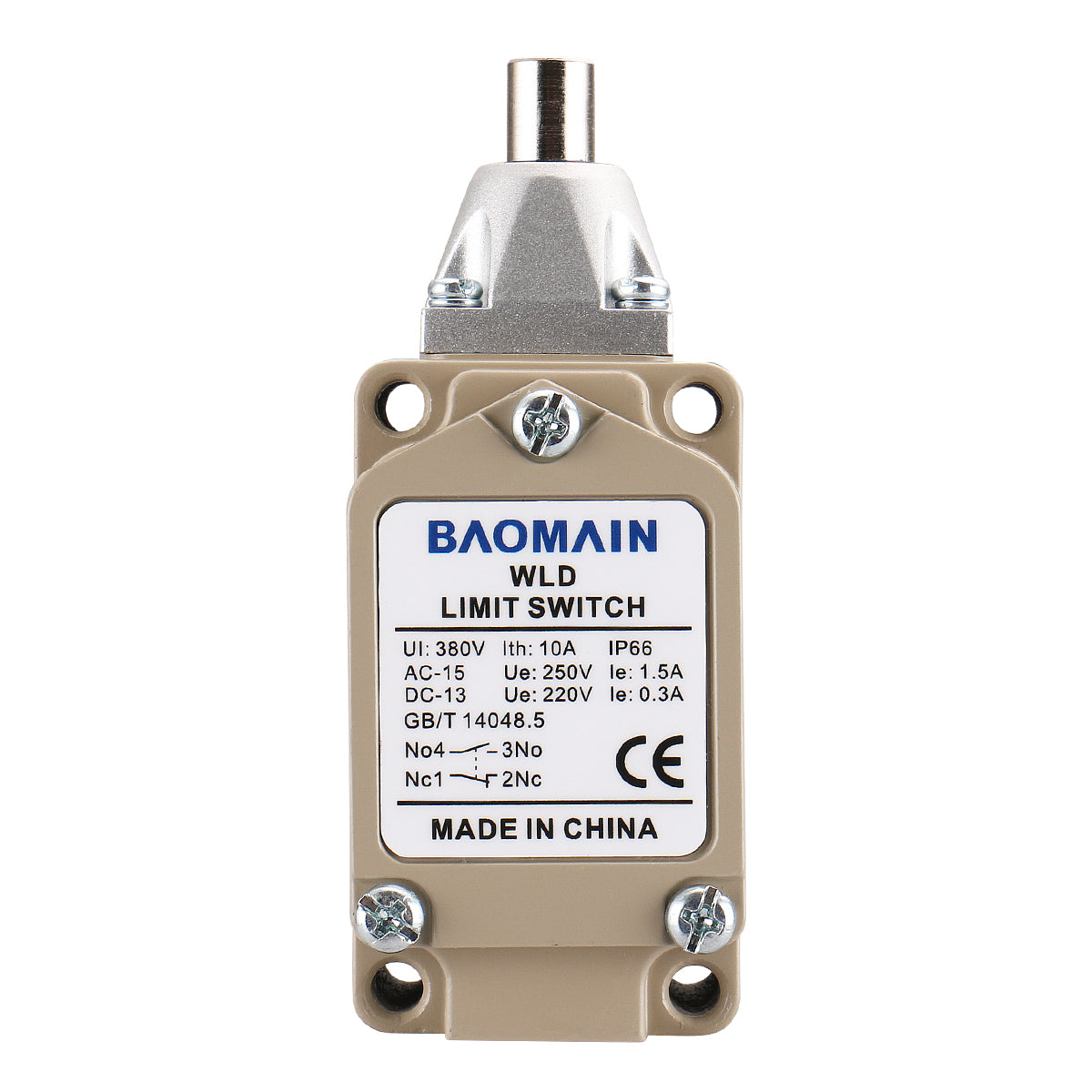 Baomain Limit Switch WLD Push Plunger Actuator Momentary 380V 10A – BAOMAIN