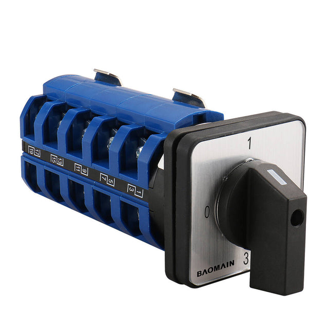 Baomain Universal Rotary Changeover Switch 660V 63A 3 Position 5 Phase