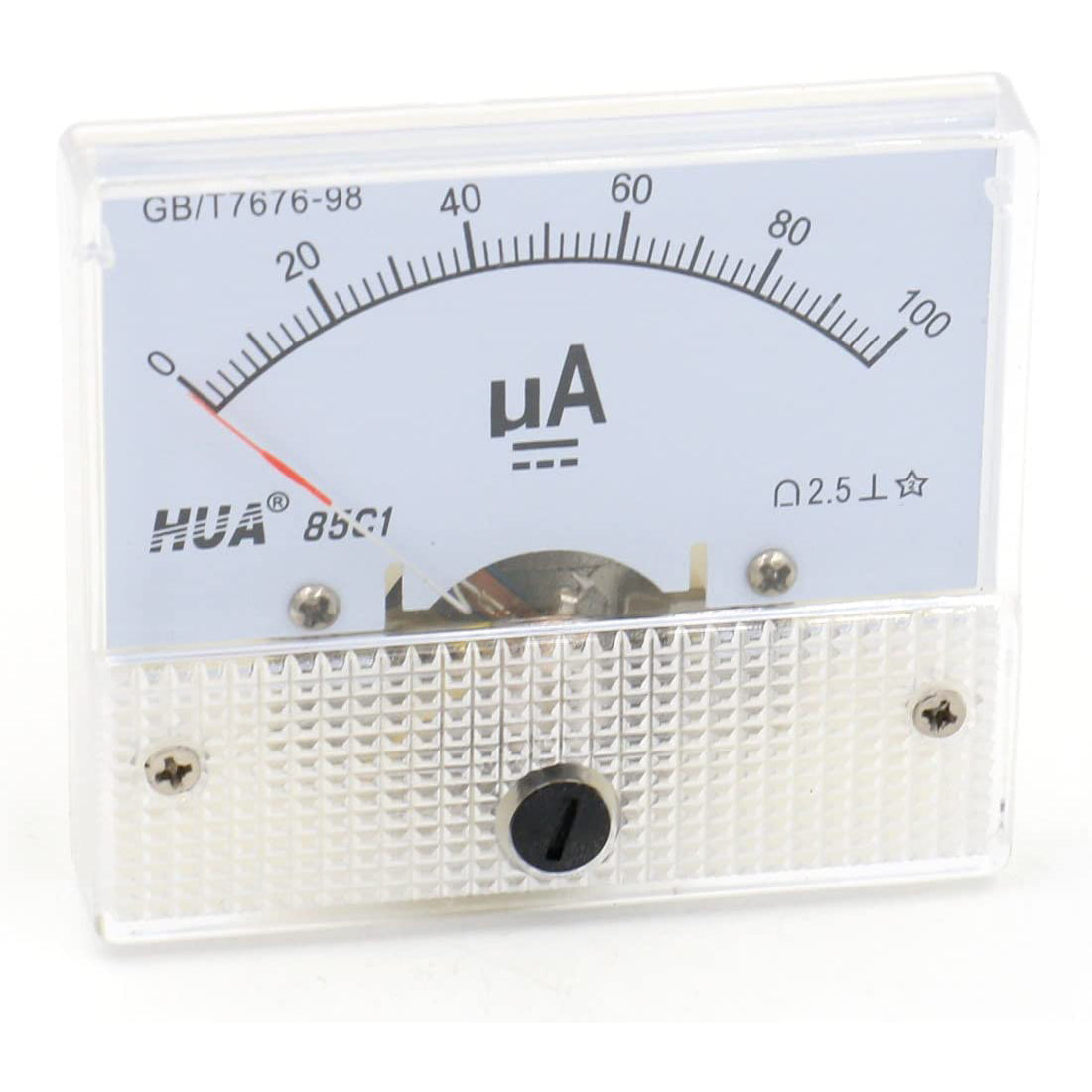 Baomain Analog Ammeter 85C1 DC 50μA/100μA/200μA/500μA Panel Meter Gaug ...