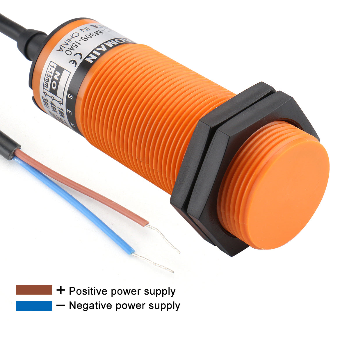 Baomain Capacitive Proximity Sensor, Cylindrical M30 Plastic, Sn 15 mm ...