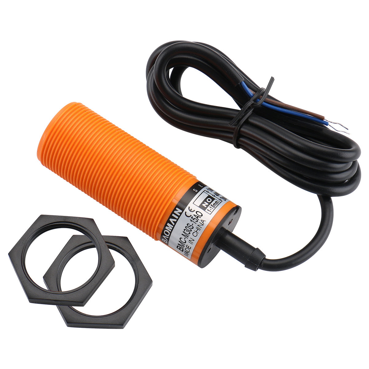Baomain Capacitive Proximity Sensor, Cylindrical M30 Plastic, Sn 15 mm ...