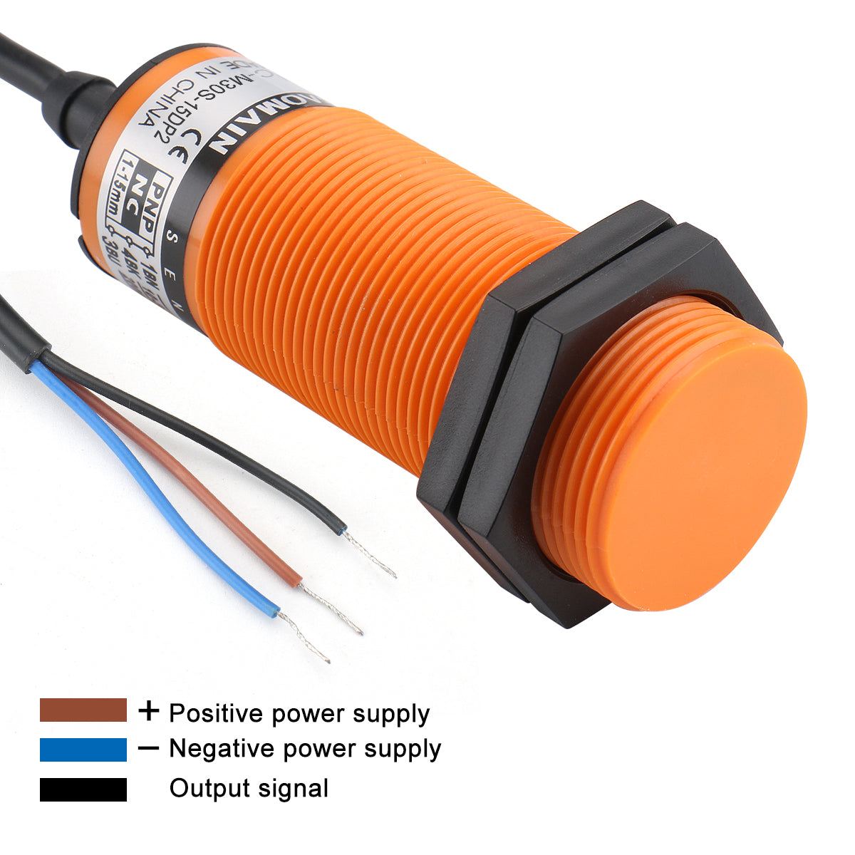 Capacitive Proximity Sensor, Cylindrical M30 Plastic, Sn 15 mm, 3-Wire ...