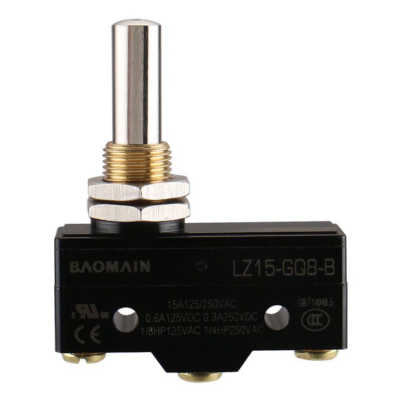 Baomain Micro Limit Switch Panel Mount Long Plunger Z15-GQ8-B Momentar