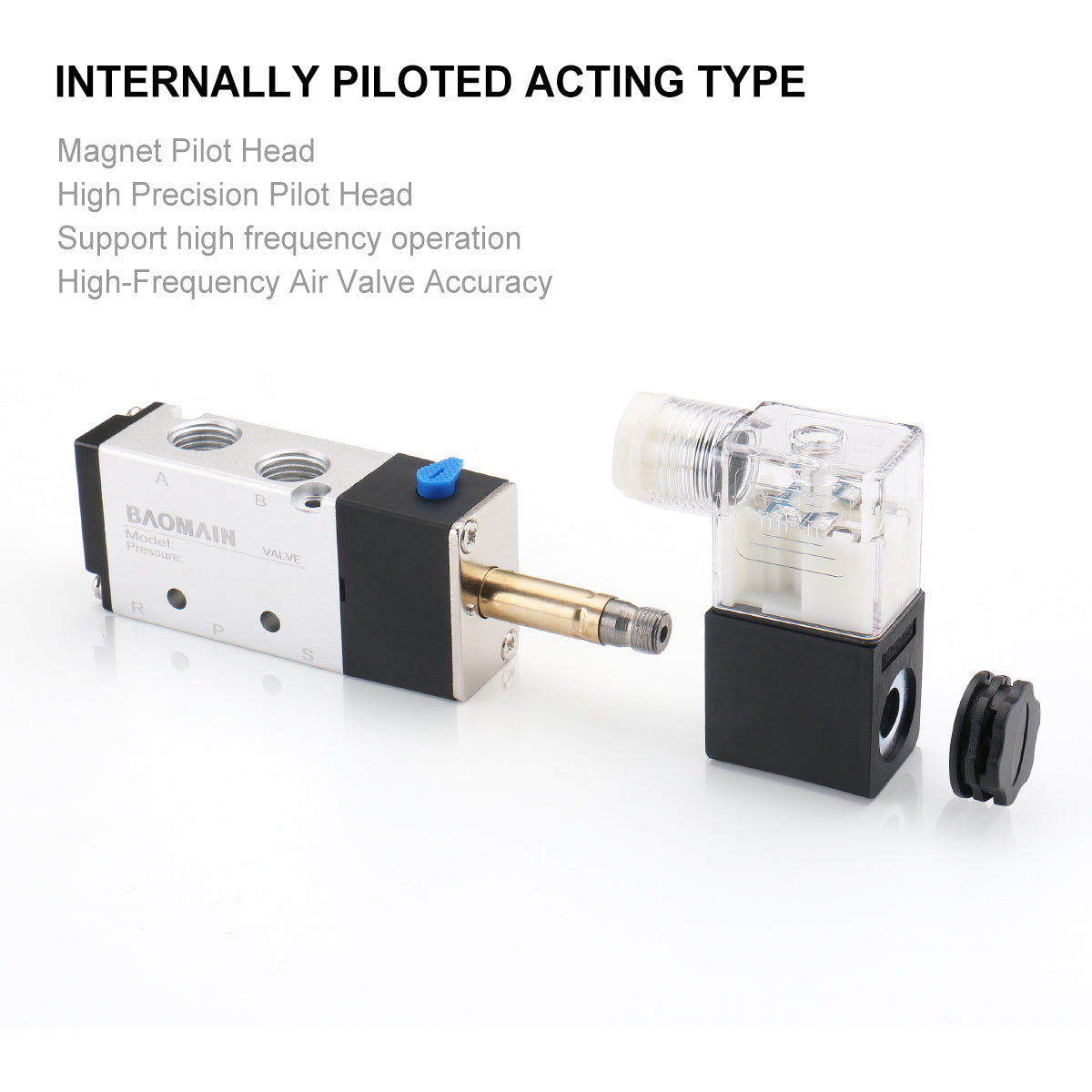 Pneumatic Solenoid Valve 4V210-08 12V/24V/110V/220V 2 Position 5 Way P – BAOMAIN