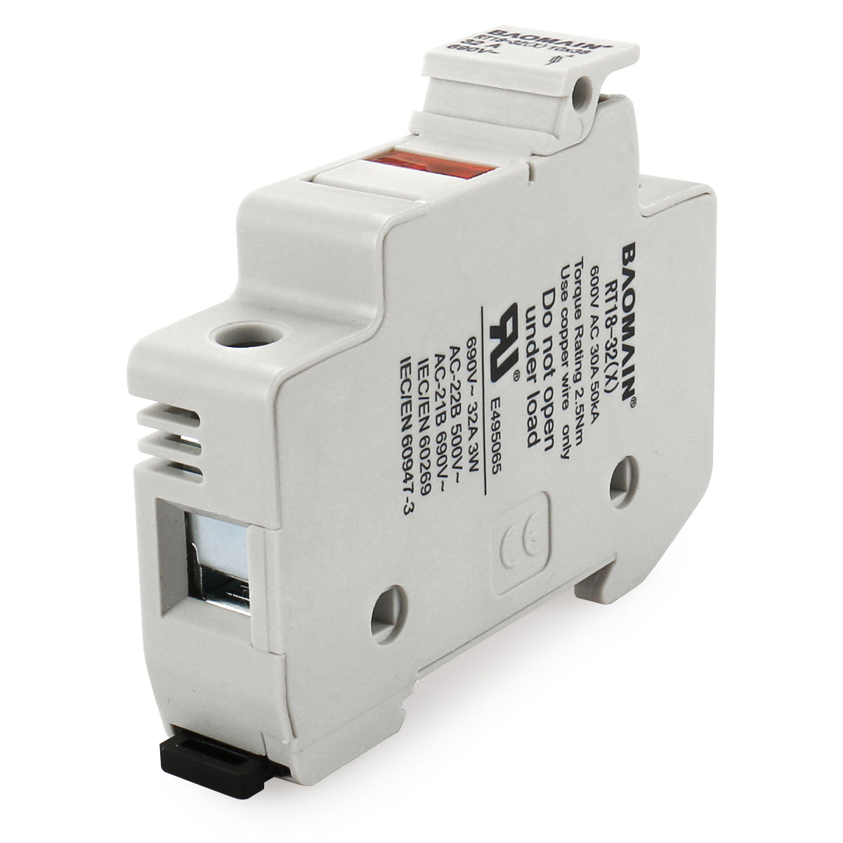 Cylindrical Fuse Holder RT18-32(X) 10mm X 38mm Fuse Base Single Pole D ...